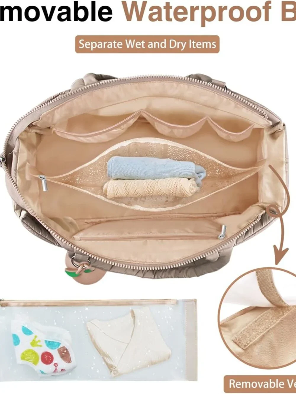 Bags | Diaper Bag Tote Puffer Diaper Tote Bags For Women Lightweight ...